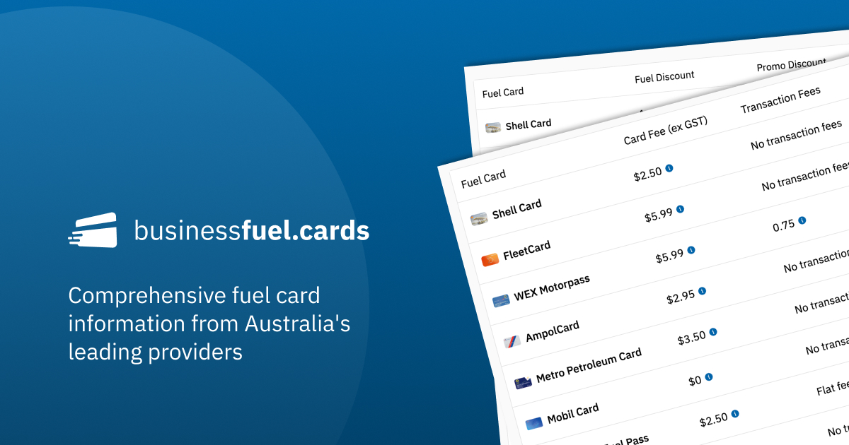 Compare Business Fuel Cards Australia 2026 | businessfuel.cards